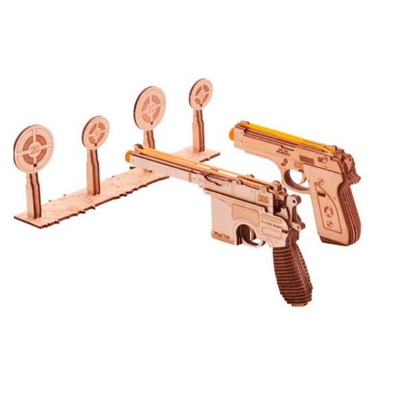 Wood Trick | Toys | Wood Trick 3d Puzzle Wooden Toy Guns Set With ...